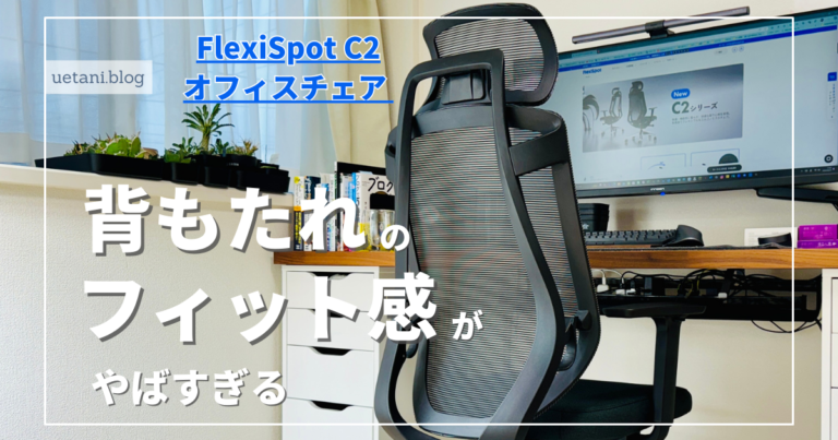 FlexiSpot C2オフィスチェアをレビュー｜コストをおさえたオフィスチェアは背中のフィット感が絶妙でデスクワークに最適だった！ | ウエタニブログ