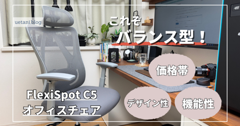 FlexiSpot C5レビュー｜コスパ最強のオフィスチェア！座り心地・デザイン・機能を徹底検証 | ウエタニブログ